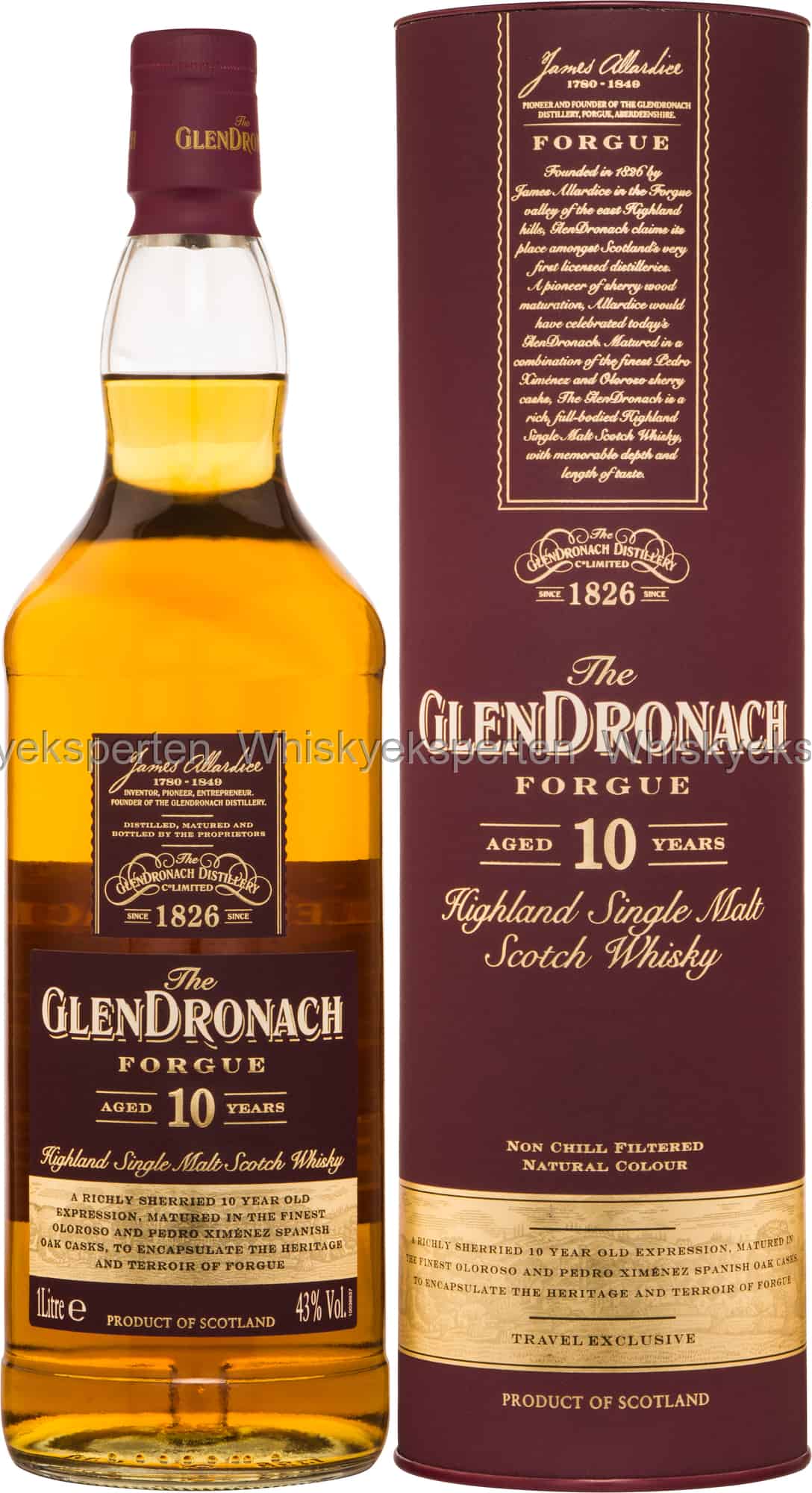 Glendronach 10 År Forgue Whisky (1 Liter)