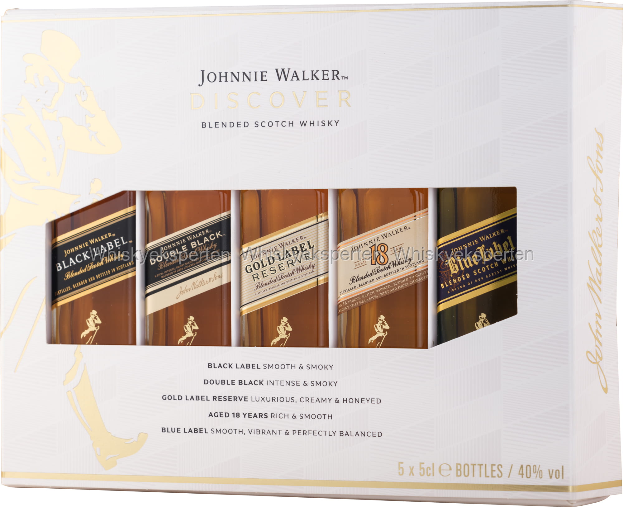 Johnnie Walker Whisky Miniaturesæt - 5 x 5 cl